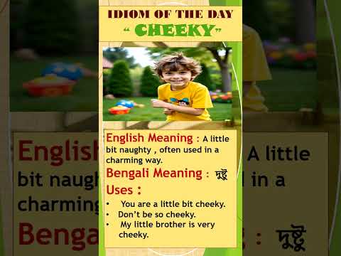 IDIOM OF THE DAY CHEEKY /EXPAND YOUR COMMUNICATIVE SKILLS