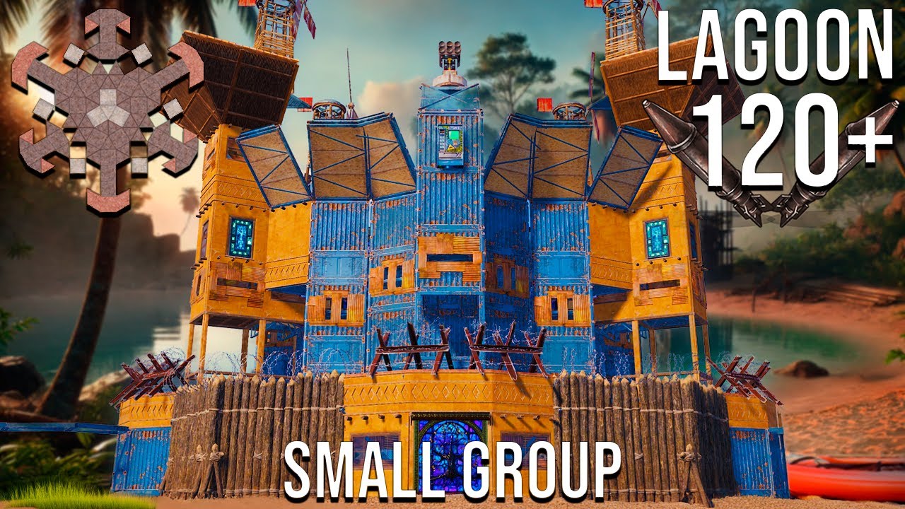 LAGOON - BEST SMALL GROUP with 5 WALLS , HUGE OPEN CORE & INSANE ONLINE DEFENCE [rust base design]