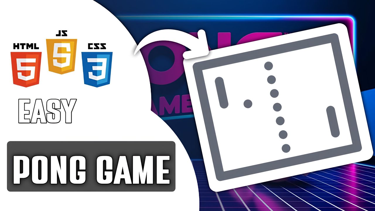 How To Create Dynamic Pong Game With HTML, CSS, Javascript v2 || Sky Code82