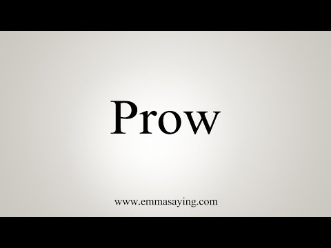 How To Say Prow