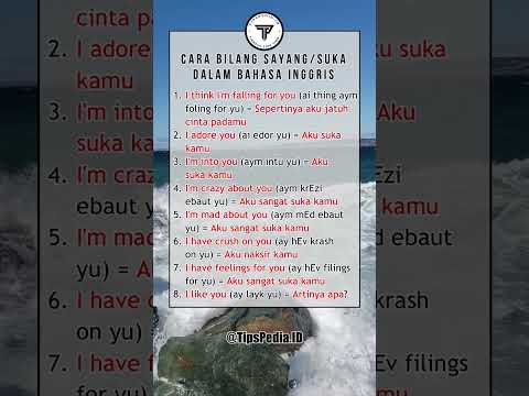 Cara Bilang Sayang/Suka Dalam Bahasa Inggris, Artinya dan Cara Bacanya | 116 #short #shorts