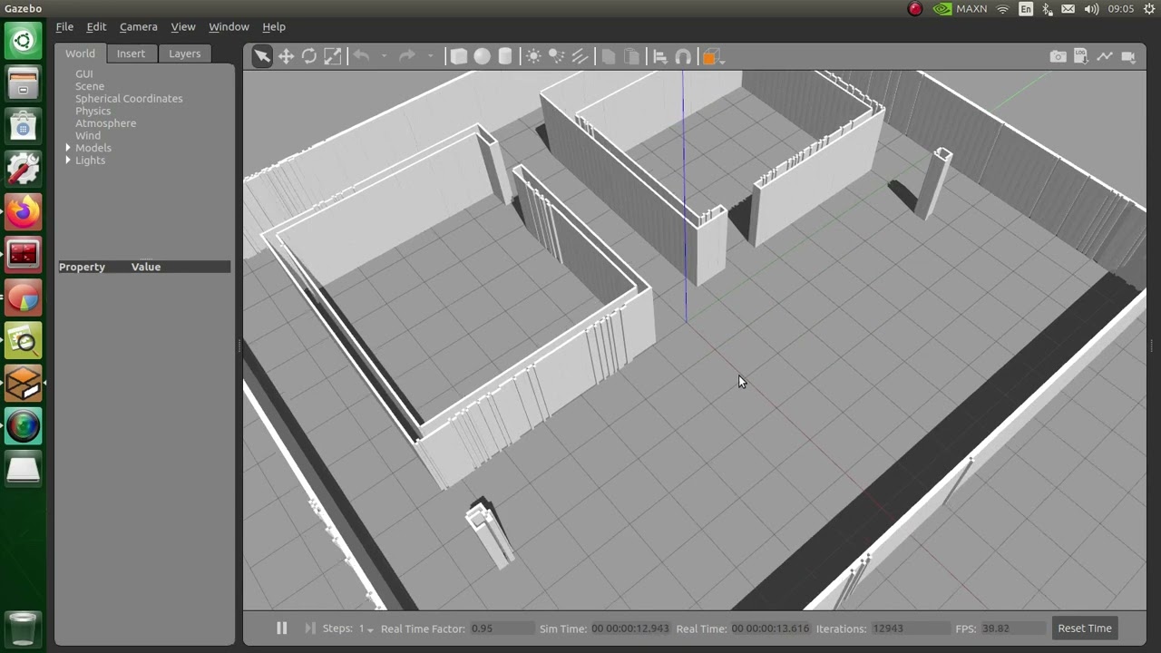 map2gazebo package : turn 2D map into gazebo environment by using map2gazebo package and map_server