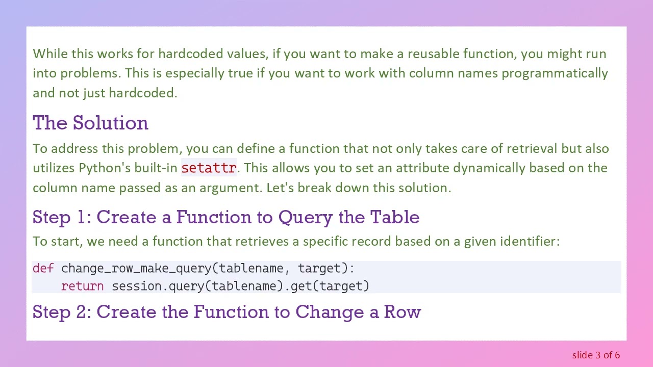 How to Create a Simple Function to Update Values in SQLAlchemy ORM