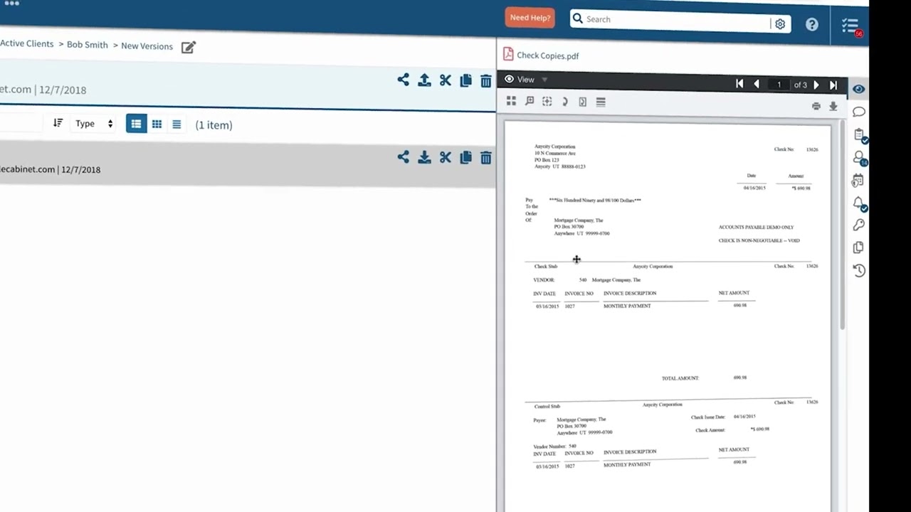 Rubex by eFileCabinet: Version Control