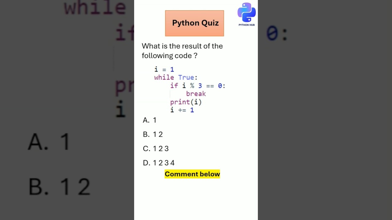 Python Quiz on While Loop - Part 60 #shorts