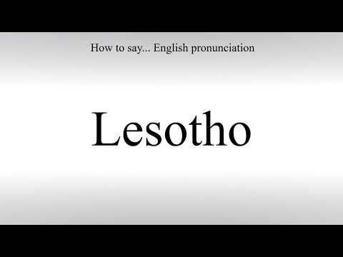 How To Pronounce Lesotho - How To Say: American pronunciation
