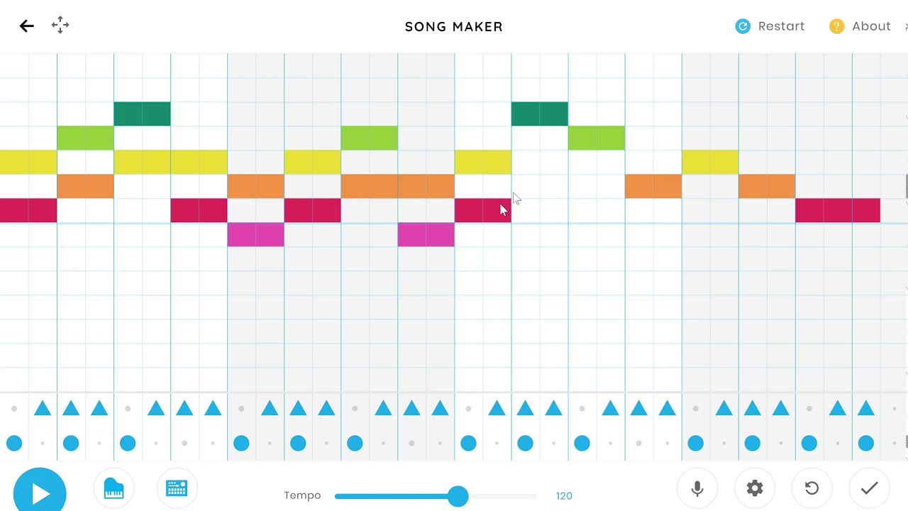 Chrome Music Lab Song Maker tutorial for primary