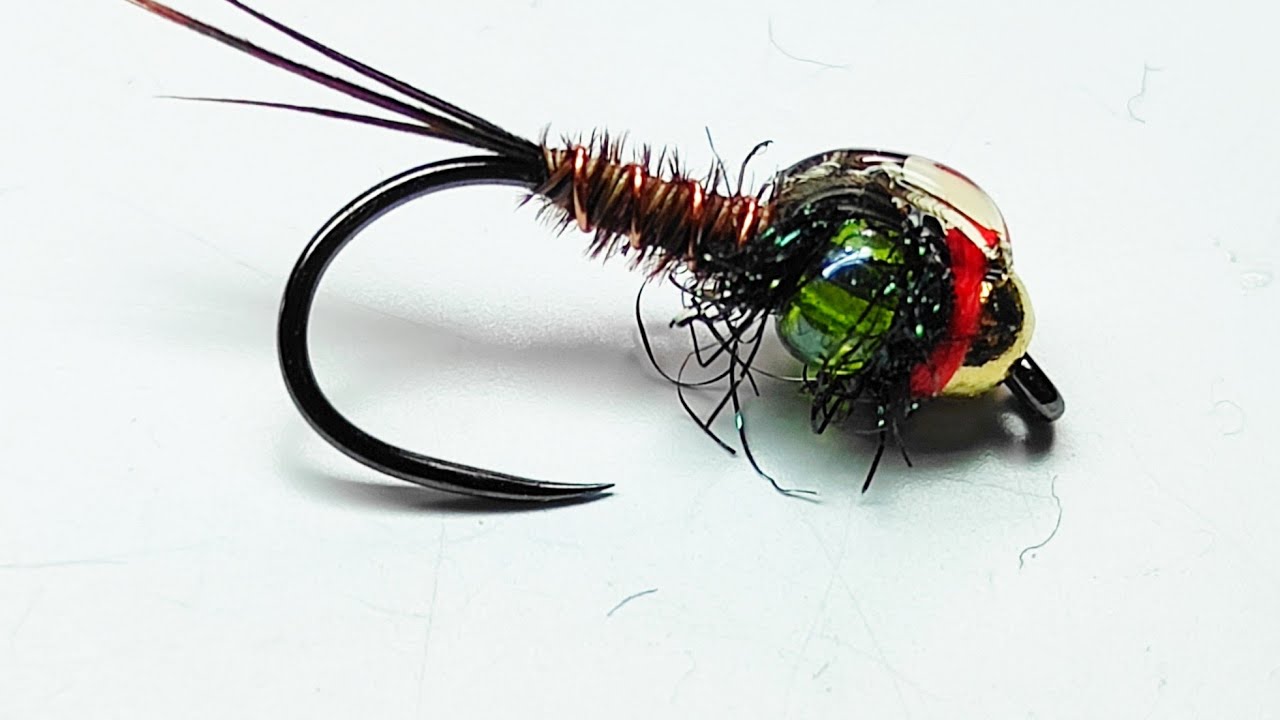 Grass bead Pheasant Tail Nymph (Green) by Shota.J.