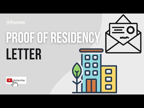 Proof of Residency Letter (affidavit of residence) - Explained