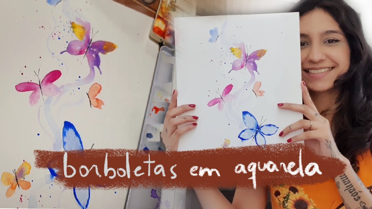 [TUTORIAL] How to PAINT Flowing Butterflies in WATERCOLOR - Lena Mao