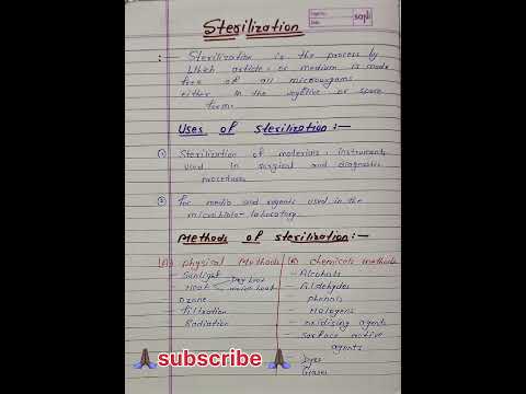 STERILIZATION || DEFINITION, USES, METHODS OF STERILIZATION #notes #classnotes