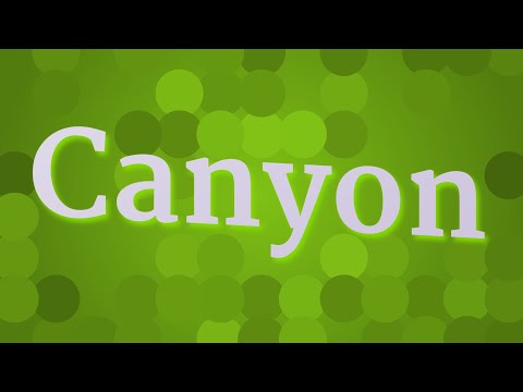 CANYON pronunciation • How to pronounce CANYON