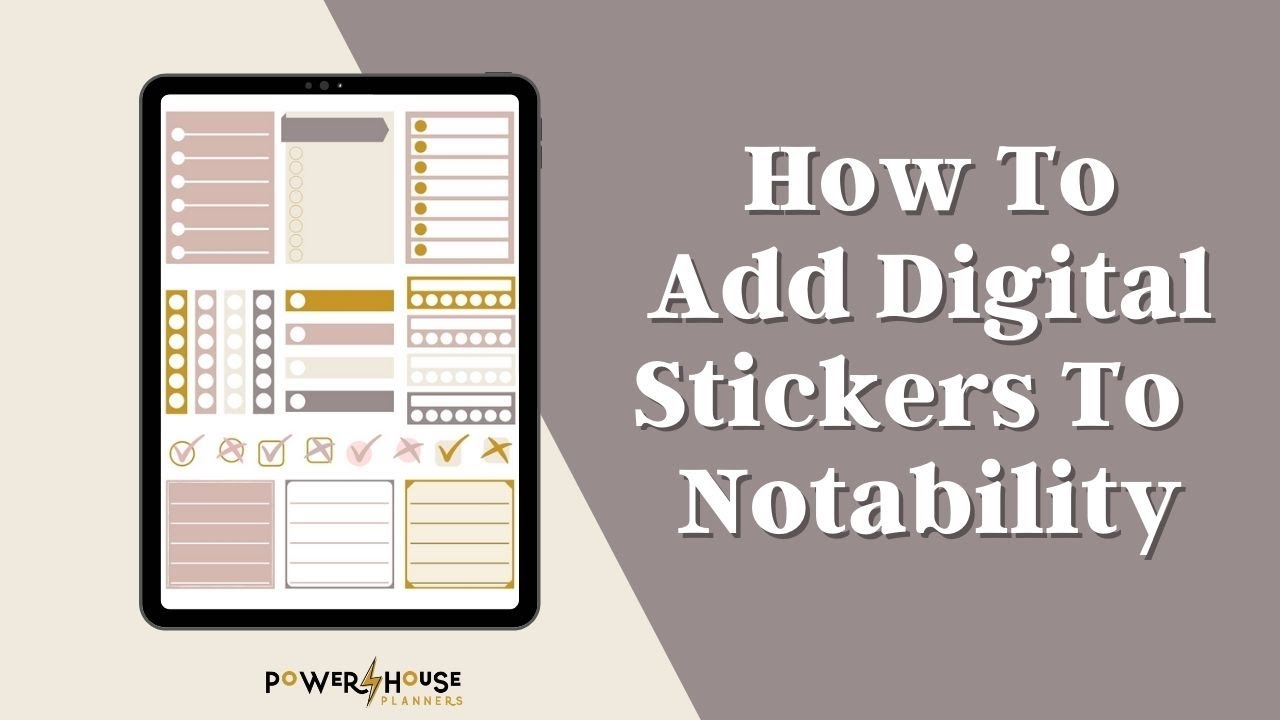 How To Add Digital Stickers In Notability Planner | Insert Stickers In Notability Digital Planner