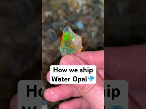 This is how we ship the precious water opal to you😊💎✨ #wateropal #crystals #gemstone