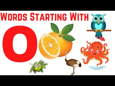 Words that start with letter O | Words that Start with Letter O for Toddlers | Vocabulary for Kids