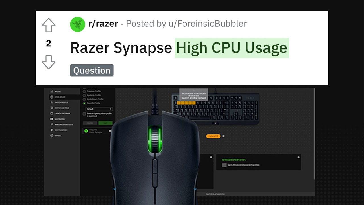 Razer Synapse 'high CPU usage & temps' issue persists, but there are some alternatives