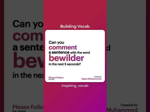 What Does bewilder Mean | bewilder Meaning with Pronunciation and Example #shorts