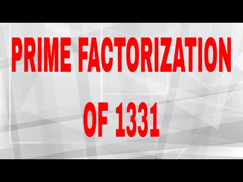 Prime factorization of 1331|Prime factors