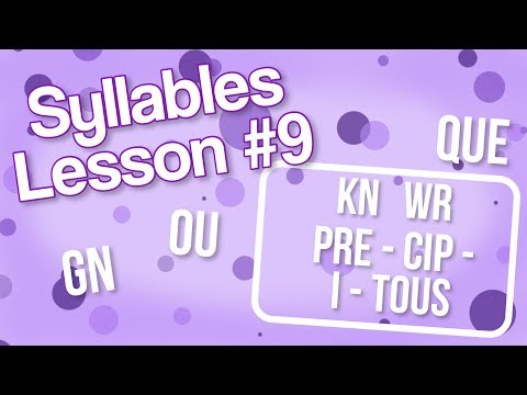Syllables Spell Success Lesson #9 - French Phonics, Phonics of Word Origin