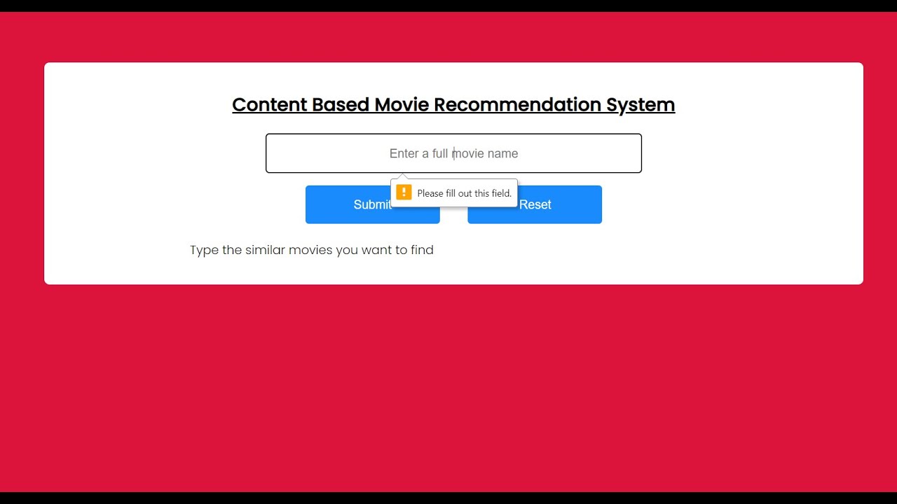 Movie Recommendation System in Python with source code | Source Code & Projects