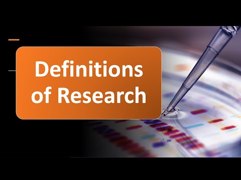 Definitions of Research, Research as Systematized Effort, Research as Advancement of Knowledge
