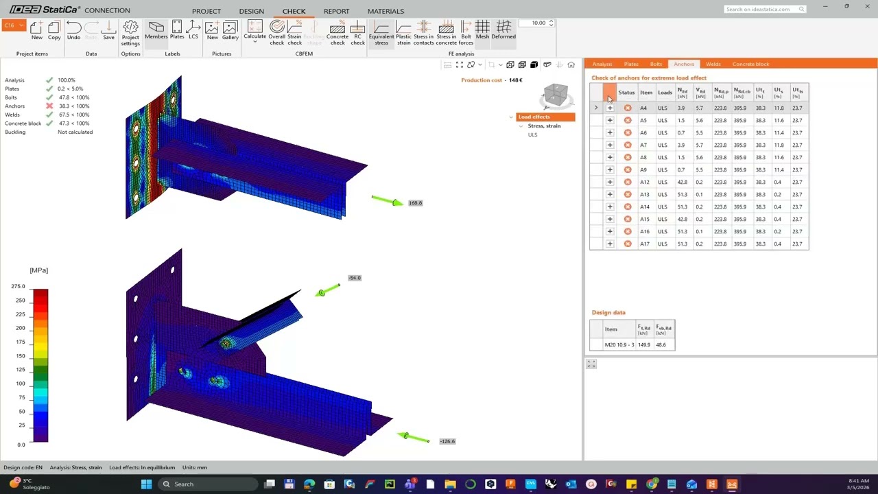 Cantilevered truss anchoring