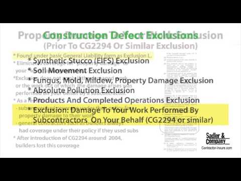 Construction Defect And General Liability For Builders