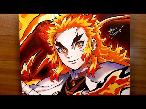 How to draw Rengoku Step by Step – I'm Youtuber – Follow my videos to ...