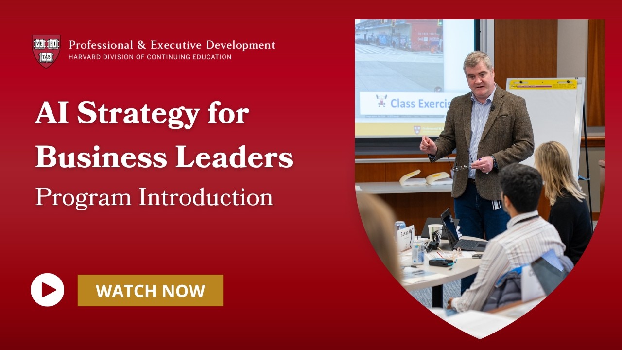 AI Strategy for Business Leaders: From Hype to Impact | Harvard P&ED