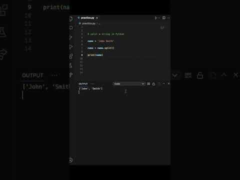 Split a String in Python #pythonforbeginners #python #coding