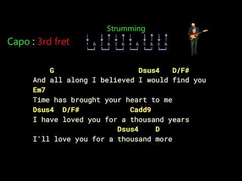 Christina Perri - A Thousand Years - chords lyrics