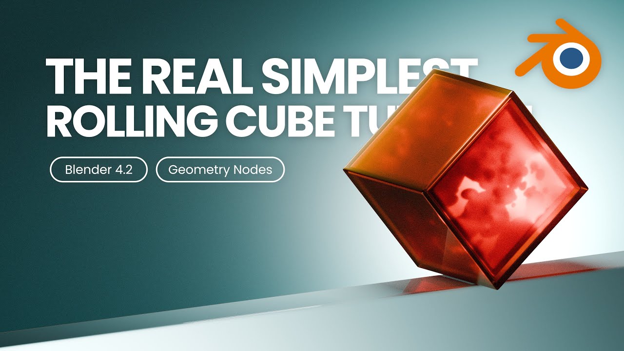 Rolling Cube Tutorial | Blender 4.2 | Geometry Nodes