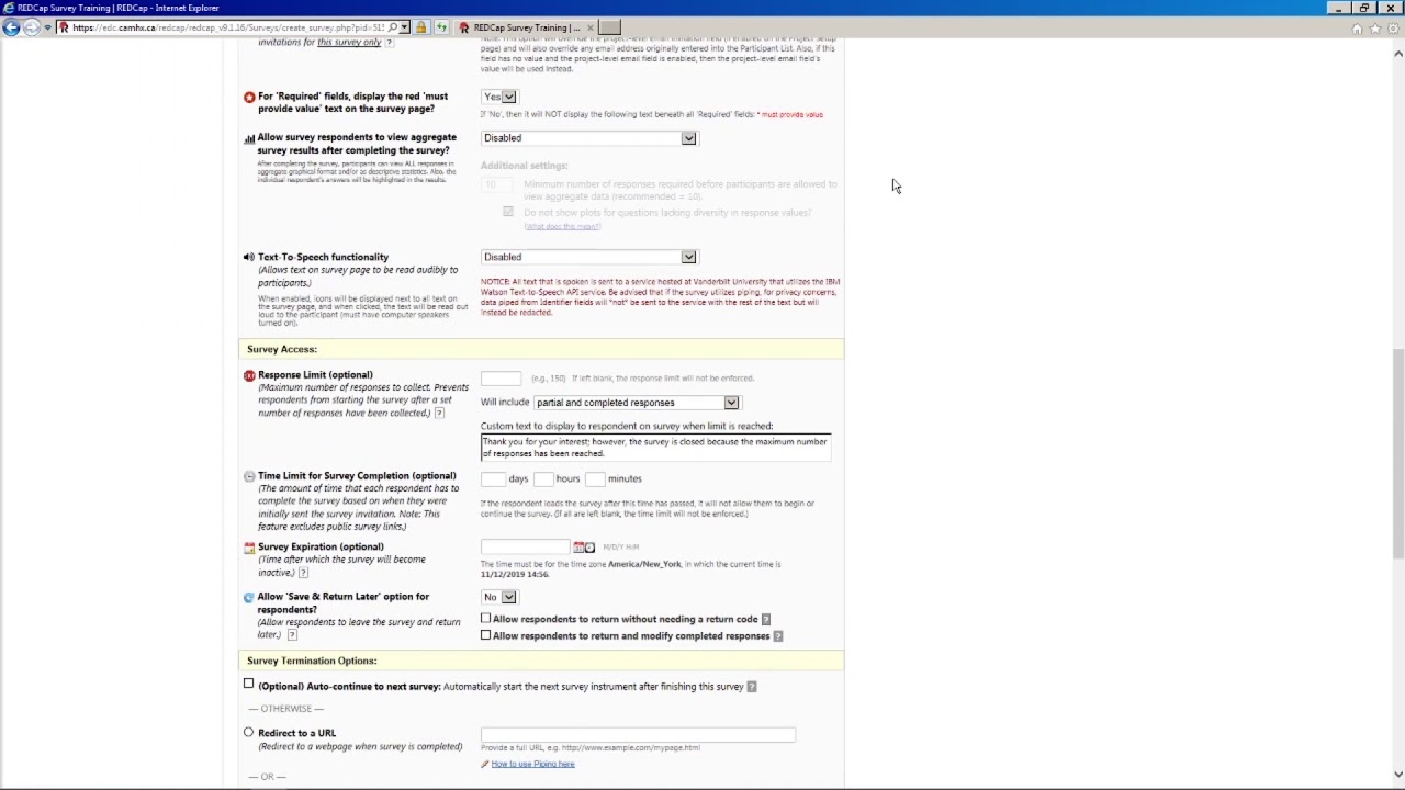 REDCap Surveys - Part I