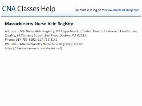 Massachusetts Nurse Aide Registry