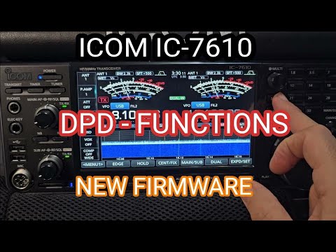 ICOM IC-7610., DPD FUNCTION MENU v1.40 Firmware