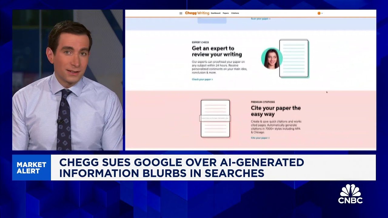 Chegg sues Google over AI-generated information blurbs in searches