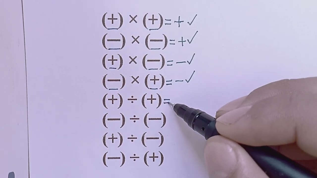 Math Made Simple: Working with Positive and Negative Numbers in Multiplication & Division! #math