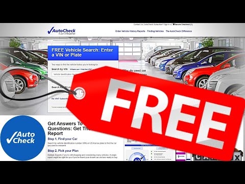 How to get a FREE AutoCheck VIN Report about your Vehicle similar to CarFax