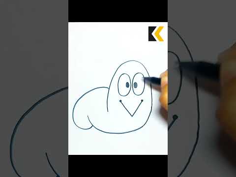 How To Draw Caterpillar Easily #caterpillar #cartoon #pocoyo #drawing
