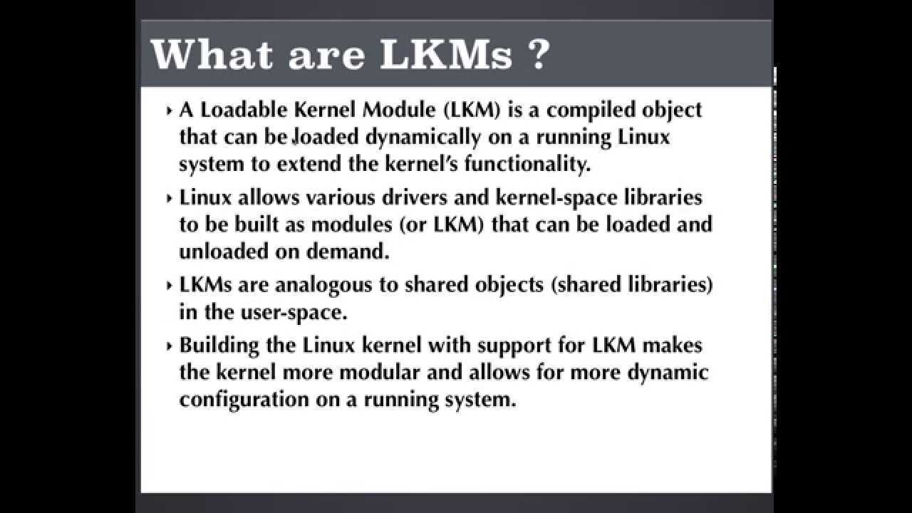 Linux Kernel Development - Demo Screencast: Introduction to Linux Kernel Module