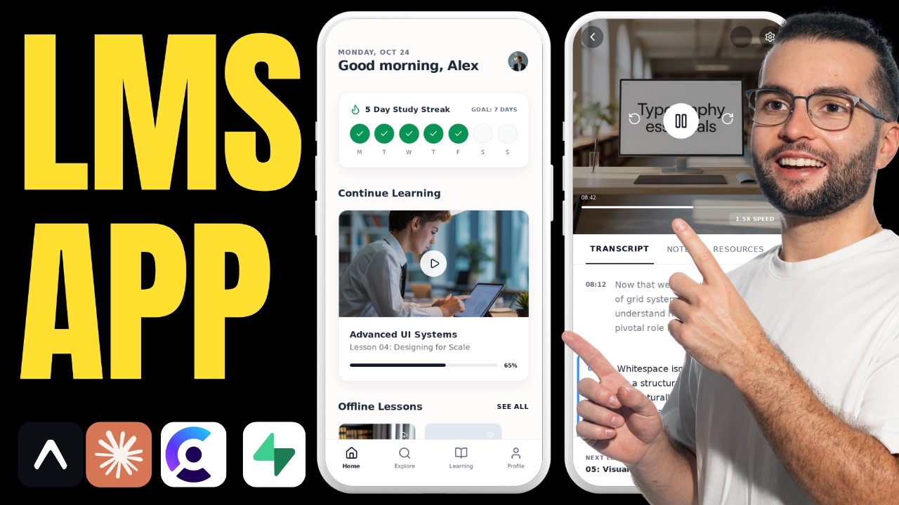 🔴 Vibe code a production ready LMS App (React Native, Expo, Clerk, Supabase)