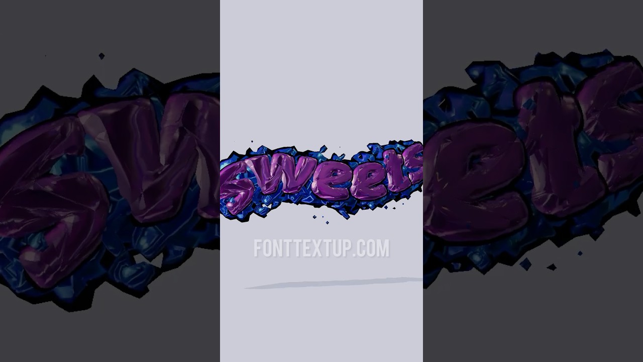 SWEETS: A 3D Text Glossy Graffiti Explosion