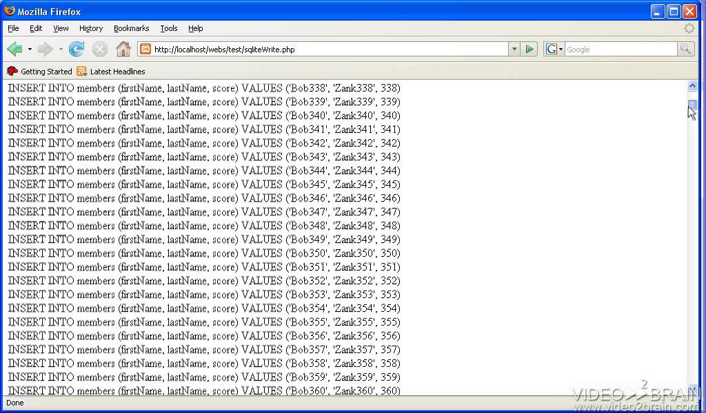 SQLite3   Writing Data Using PDO