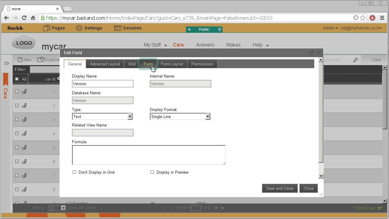 Set a Column as Read Only
