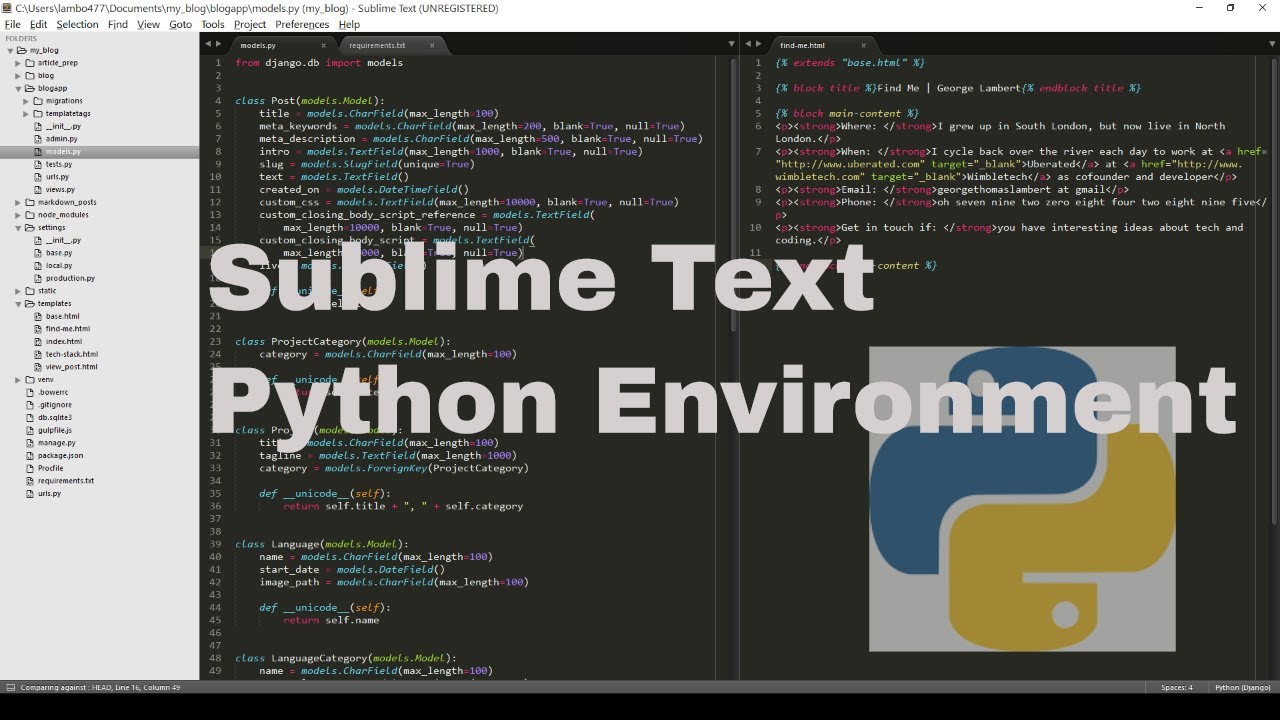 Python Tutorial: Setting up a Python Development Environment in Sublime Text 3