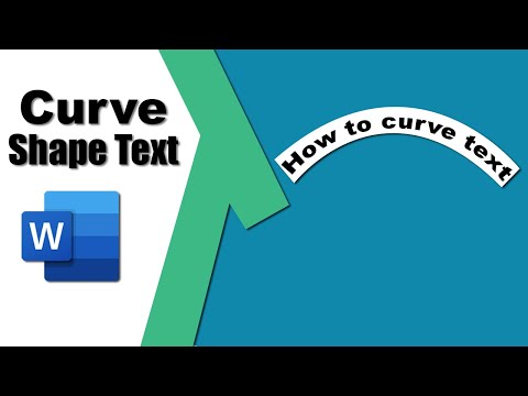 How to make curve shape text in word