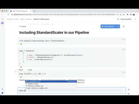 Including StandardScaler in our Pipeline