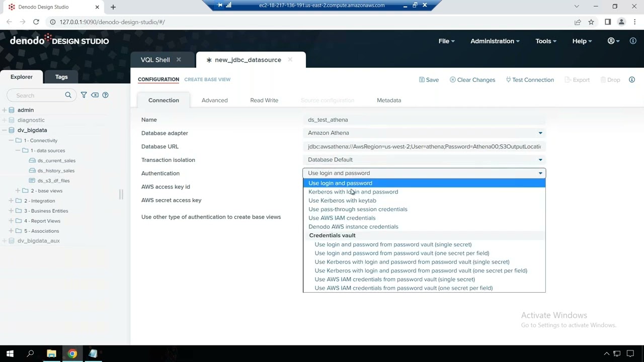 How to connect to Amazon Athena from Denodo Platform