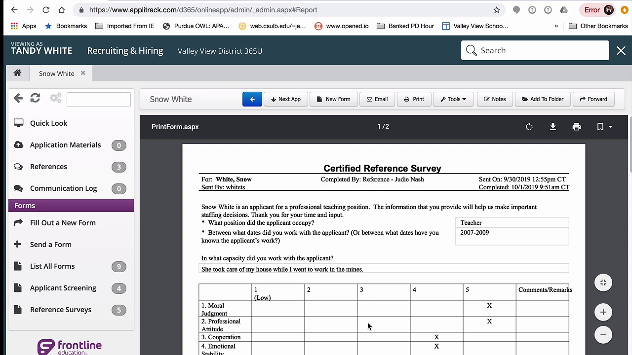 Reference Directions Applitrack VVSD