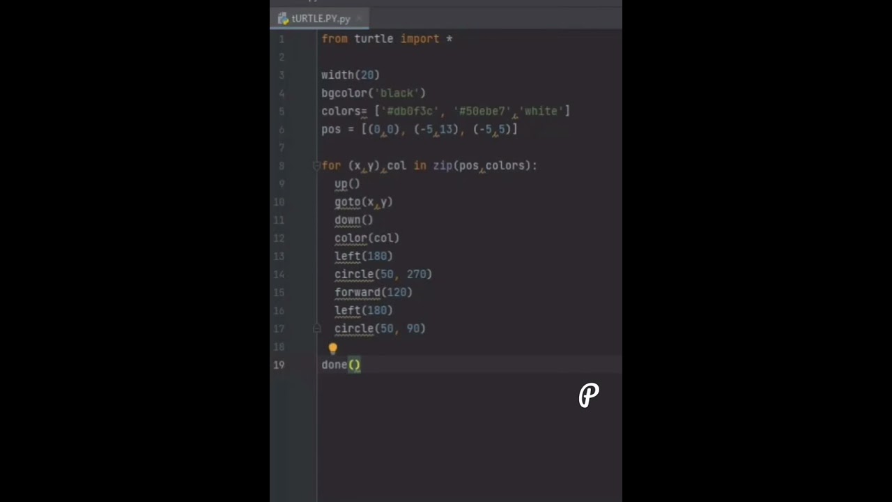 python programming//Tik tok Logo😯😯// #shorts